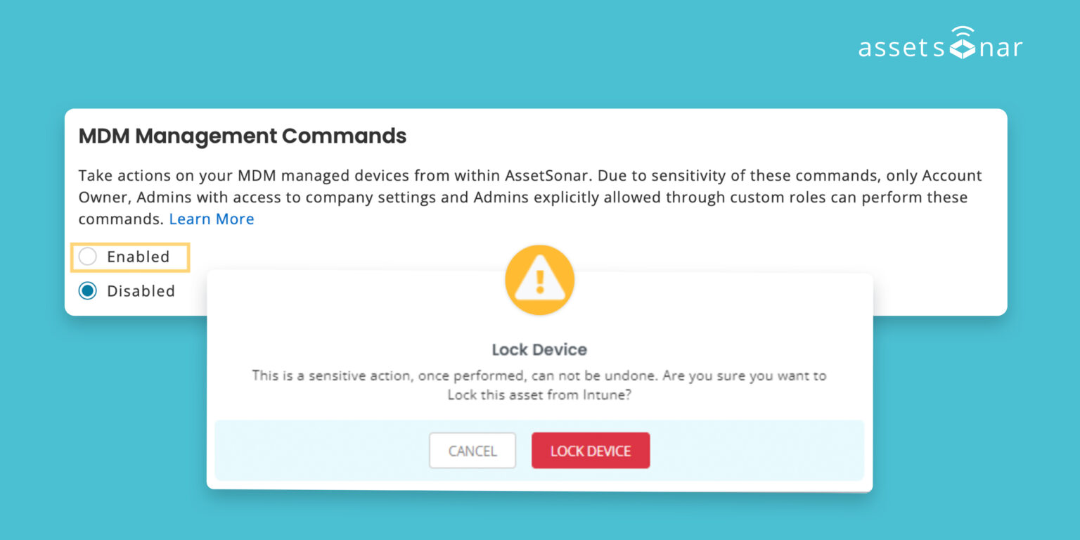 [How-to] take MDM Management Commands through AssetSonar